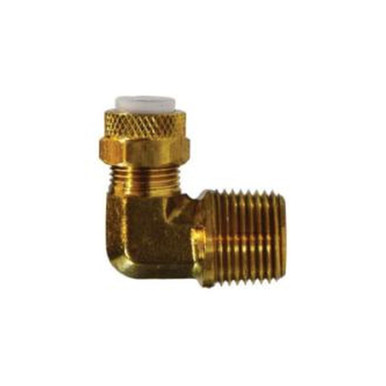 Champion Brass Poly-Flo 269PF-6B 90 deg Elbow, 3/8" Tube OD x 1/4" MPT ...