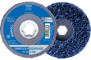 PFERD 48126 - COMBICLICK POLICLEAN PLUS Disc, 5", Aluminum Oxide ...