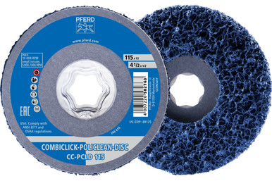 PFERD 48125 - COMBICLICK POLICLEAN PLUS Disc, 4-1/2", Aluminum Oxide ...