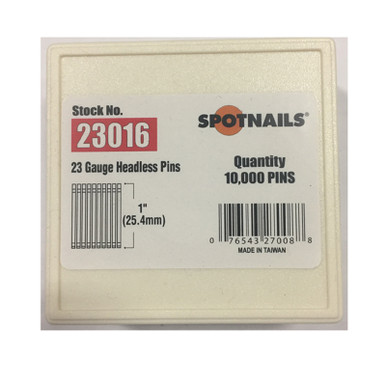 Spotnails 23016 23 Gauge 1" Pins, 10,000 ct | FastoolNow.com