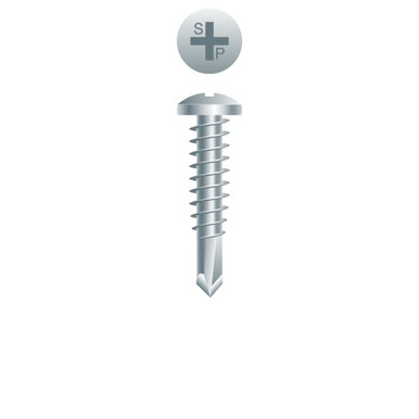 Strong-Point P86 - #8-18 x 3/4" Pan Head Self-Drilling Screw, Zinc 10000ct