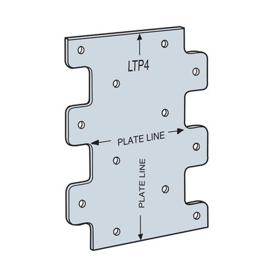 Simpson Strong-Tie LTP4Z 3" X 4-1/4" Lateral Tie Plate with ZMax ...