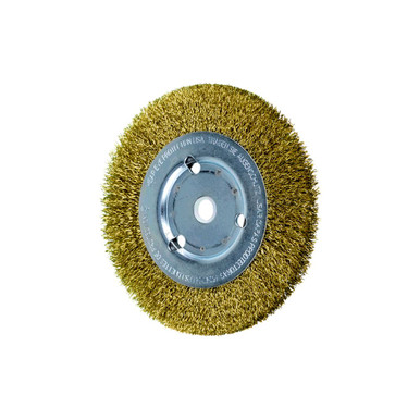 PFERD 80667 6" Crimped Wire Wheel - Narrow Face .014 Brass Wire, 5/8-1/ ...