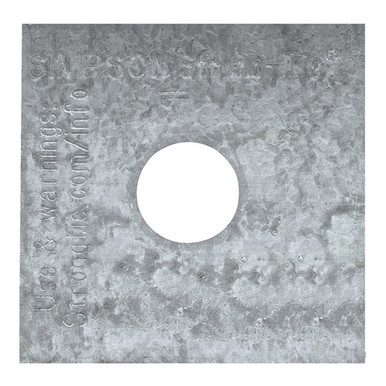 Simpson Strong-Tie LBP-5/8Z 5/8" Bolt Dia 2" x 2" Bearing Plate Zmax ...