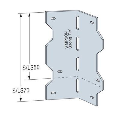 Simpson Strong-Tie S/LS50 5" Skewable Utility Clips 18 ga | FastoolNow.com