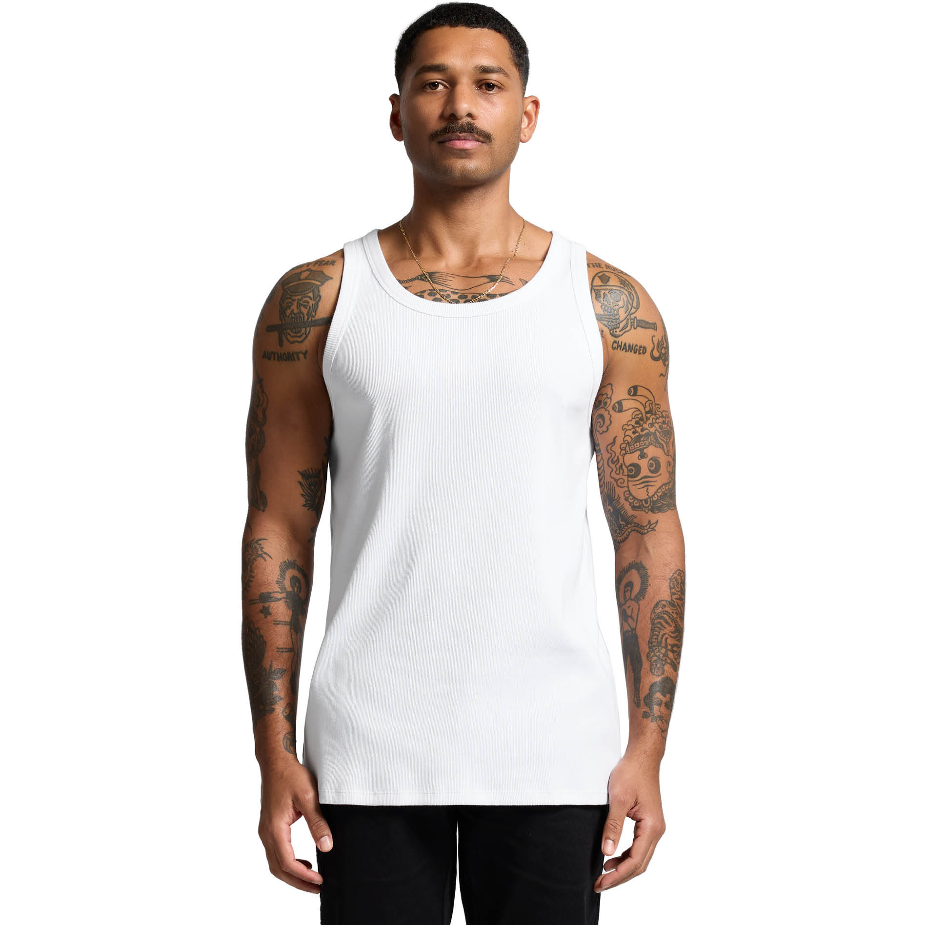 5063G Mens Organic Rib Singlet | Rebrandable Singlets | AS Colour