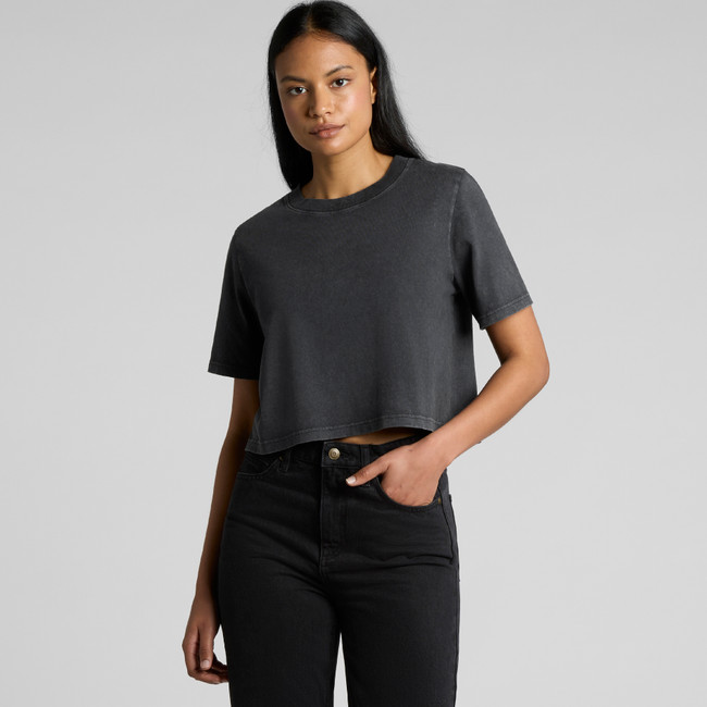 Women's Stone Wash Heavy Crop - 4086 | AS Colour US