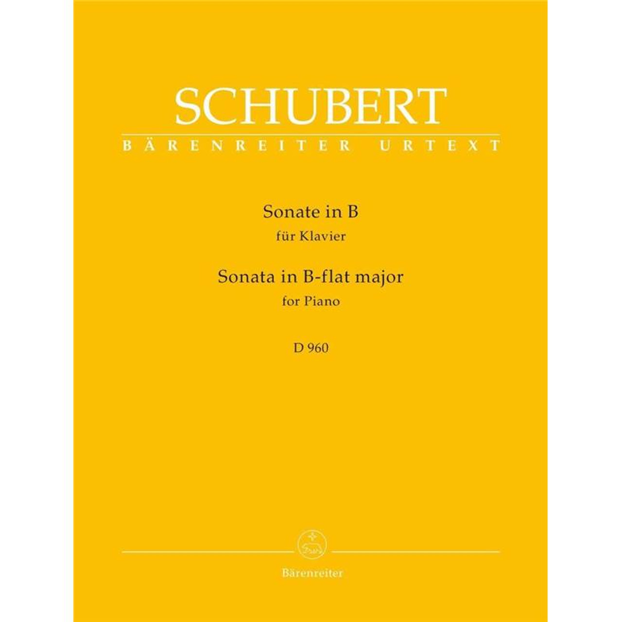 SCHUBERT FRANZ - SONATE D960 EN SIb MAJ. - PIANO | paul-beuscher.com