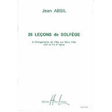 JEAN ABSIL - 26 LECONS 2 CLES SANS ACCOMPAGNEMENT | paul-beuscher.com