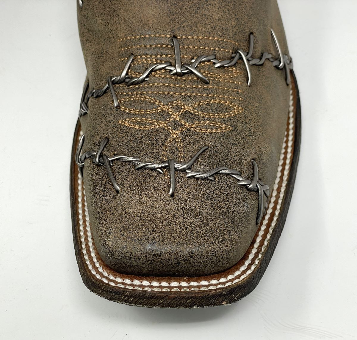 Corral Men's Barbed Wire Leather Cowboy Western Boots - One 2 mini Ranch