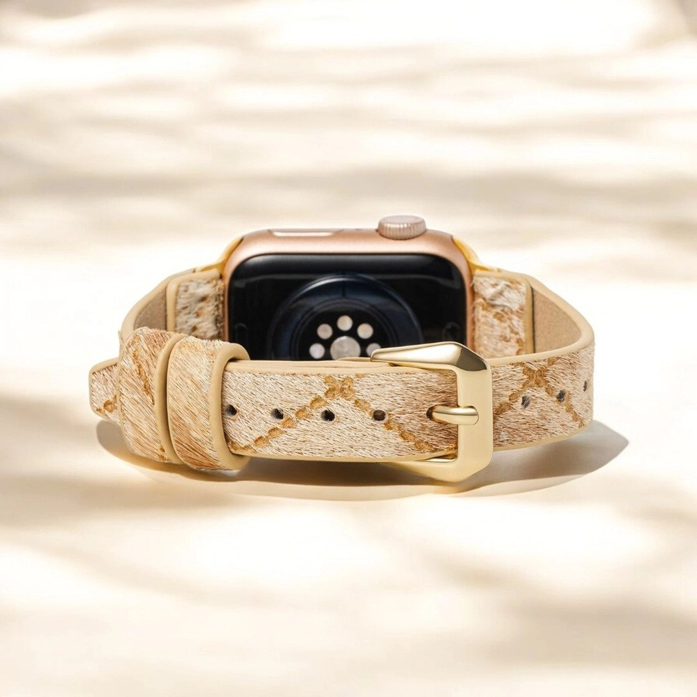 Cape Diablo Driftwood Hues Leather Apple Watch Strap - One 2 mini Ranch