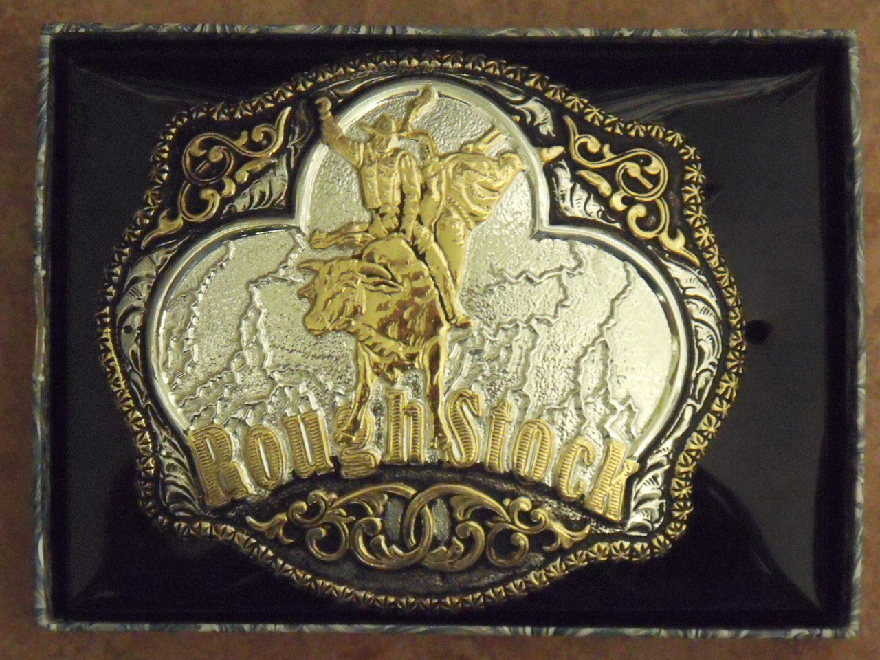 Crumrine Large Rough Stock Western Belt Buckle - One 2 mini Ranch