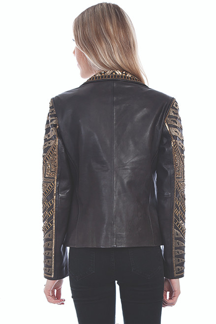 Scully Women's Black Lamb Beaded Blazer - One 2 mini Ranch