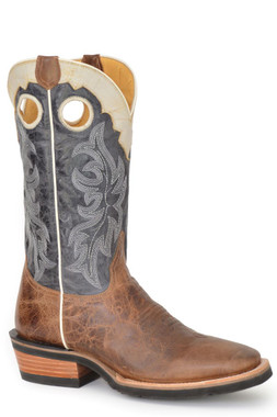 Roper Ride 'Em Cowboy Tan Square Toe Cowboy Boot - One 2 mini Ranch