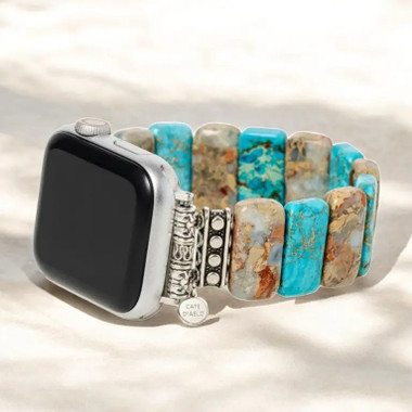 Cape Diablo Coastal Turquoise Stretch Apple Watch Strap - One 2 mini Ranch