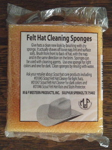 Two-Pack Felt Hat Cleaning Sponges - One 2 mini Ranch
