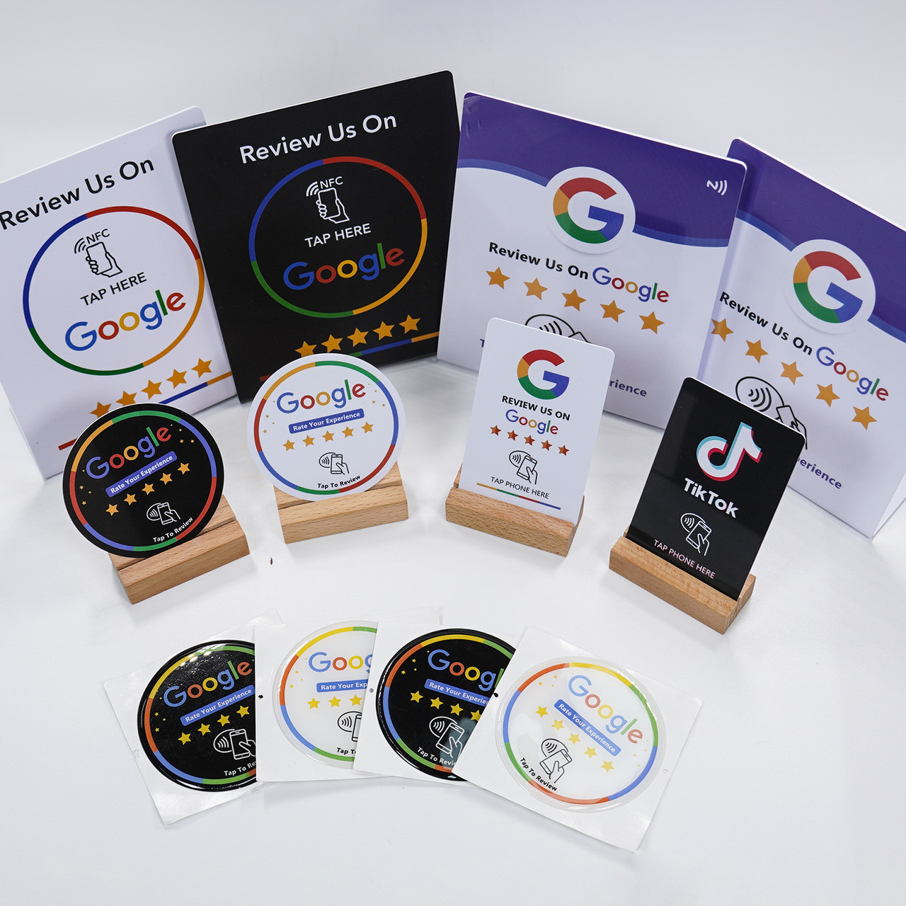 PVC Nfc Plate Google Review NTAG215 Nfc Google Review Stand