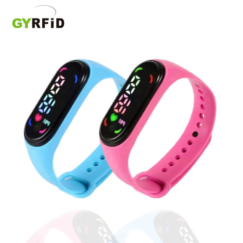LED Date and Time Bracelet with NFC chip for access control | GYRFID