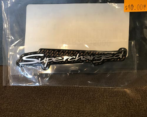 "Supercharged" decal sticker set (2) - Cabe Performance Long Beach