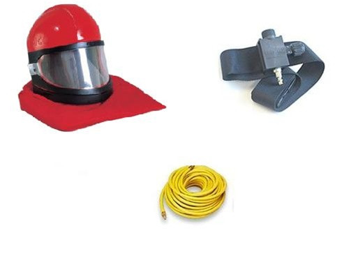 Clemco 10510 Apollo 60 HP Blast Helmet with 50 Ft. Respirator Hose ...