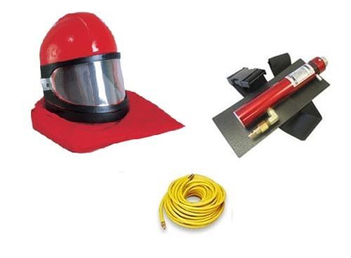 Clemco 10512 Apollo 60 HP Blast Helmet With 50 Ft. Respirator Hose ...