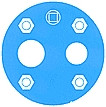 Campbell Mfg DH6 1/2B 6-1/2" X 1 X 1 Well Seal (Double Hole)