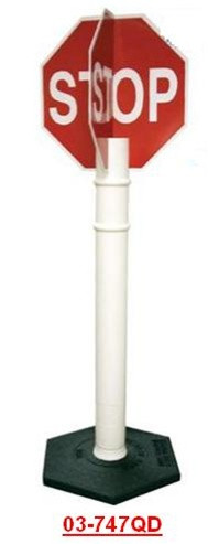 Cortina 03-747QDDG15 Stop Sign System, Quick Deploy w/ Fluorescent ...