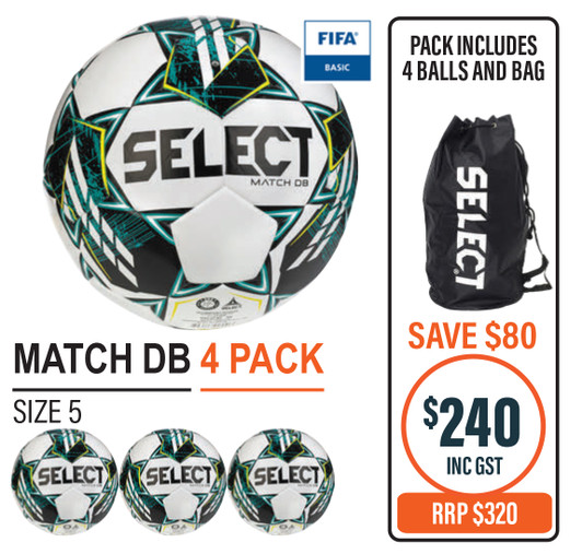 MATCH DB (FIFA BASIC) 4 BALL PACK - Select Football (Evolution Sports ...