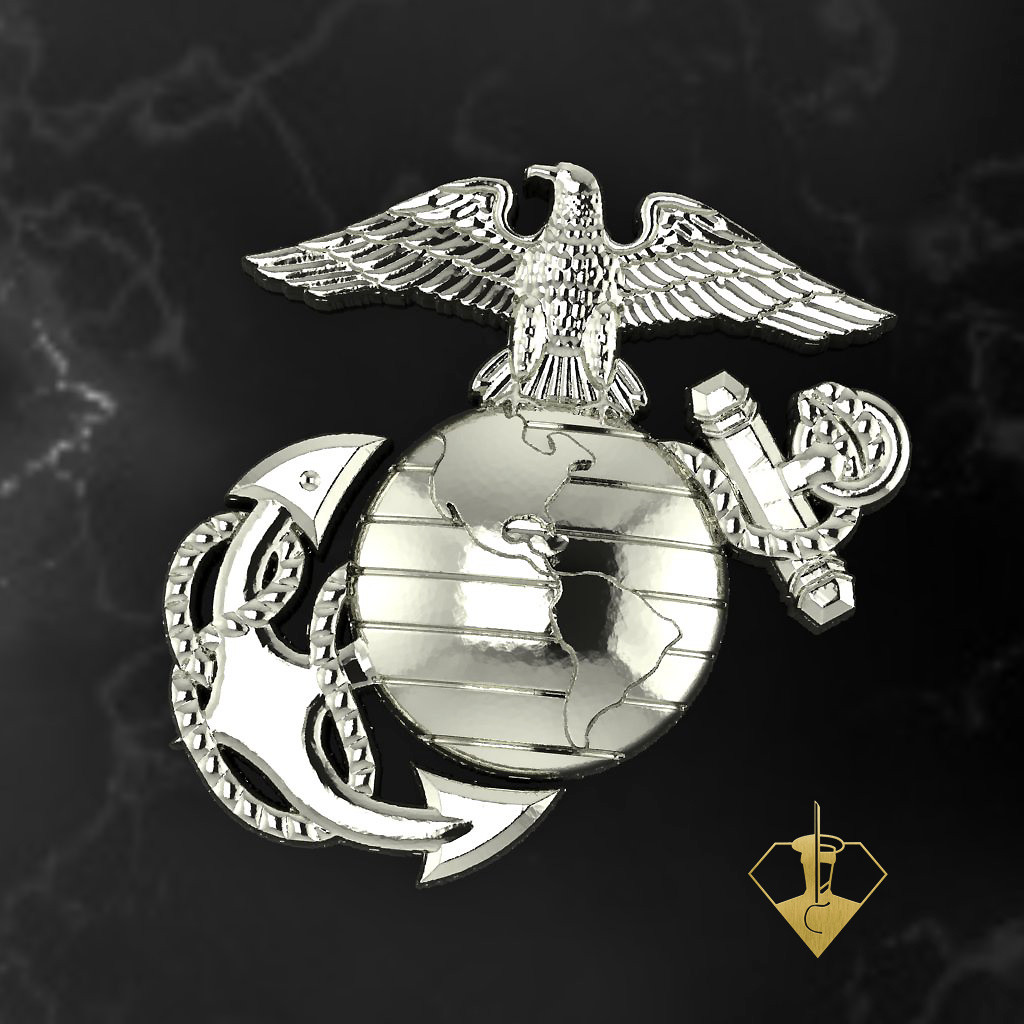 USMC Eagle Globe and Anchor 14k Gold Tie Tac