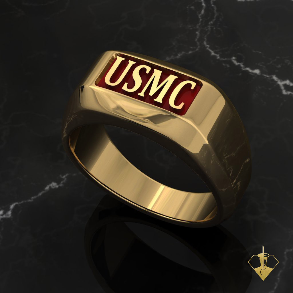 USMC Woman Marines Gold Ring