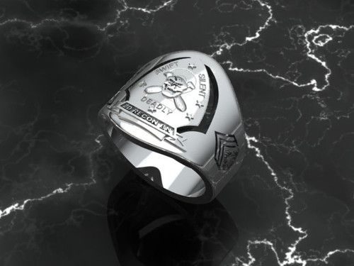 USMC Gold Marine Corps 3rd Recon Ring