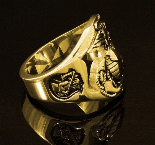 USMC 14k Gold The Walking Dead Ring
