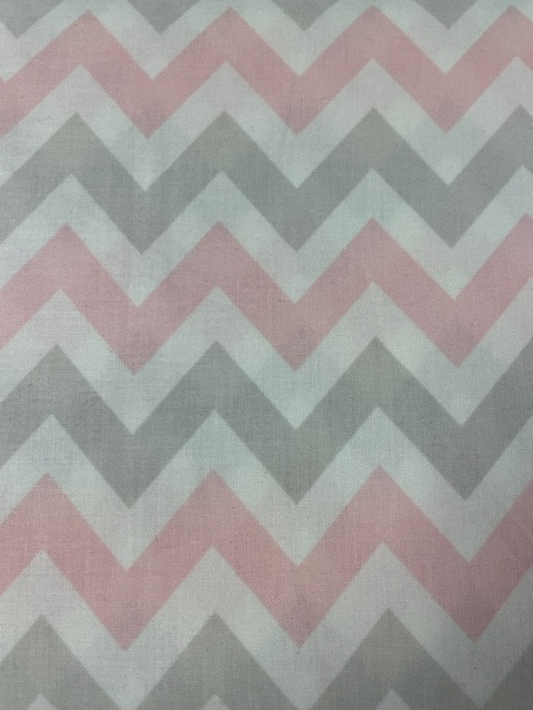 Cotton Fabrics Gray and Pink Zig Zag (Closeout Item) - Graham Fabrics ...