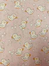 Cotton Fabrics Pink with Ducks (Closeout Item) - Graham Fabrics and Supply