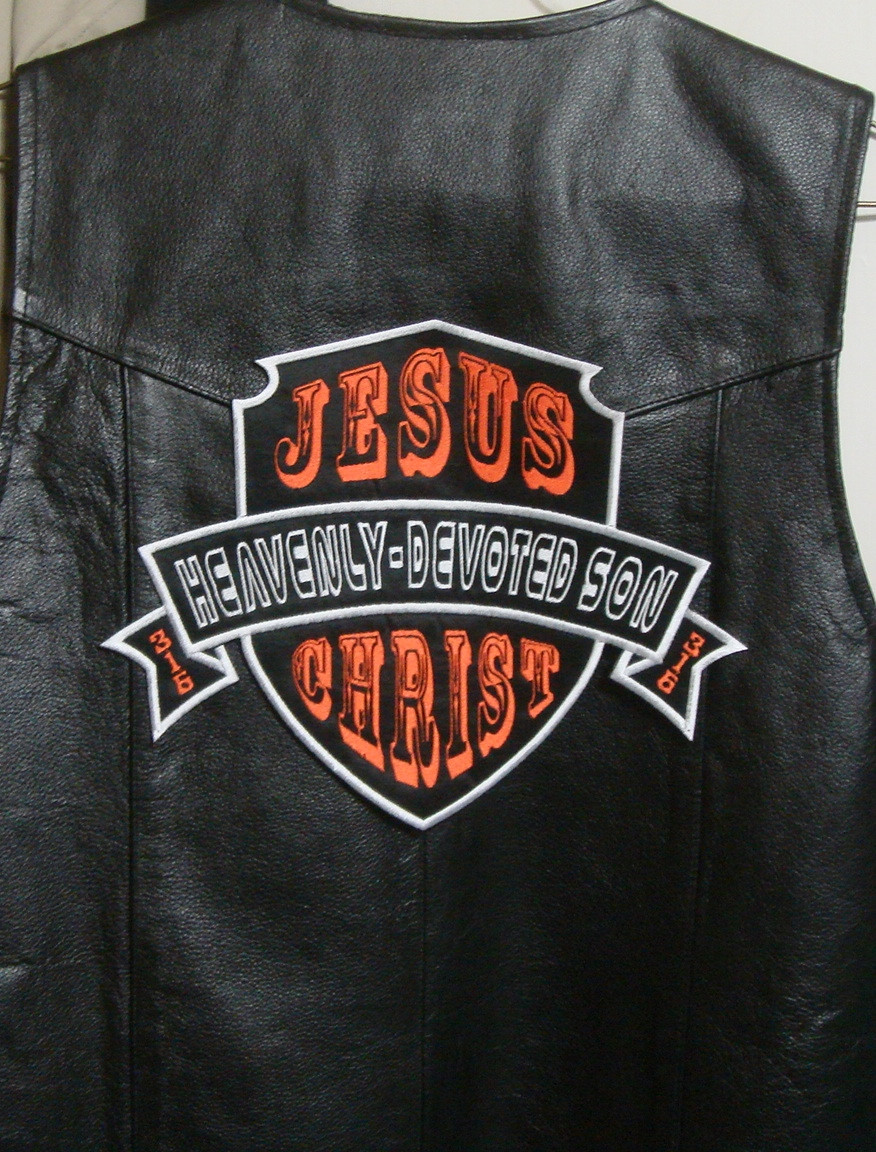 Jesus Christ Heavenly-Devoted Son - Christian Embroidered Biker Patch ...