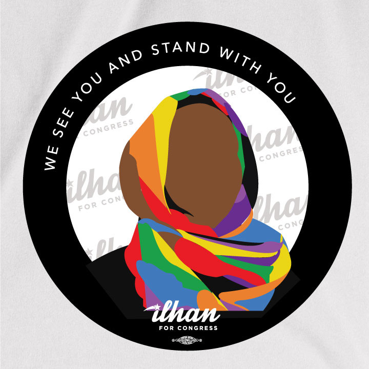 We See You And Stand With You (Unisex White Tee) - Ilhan For Congress ...