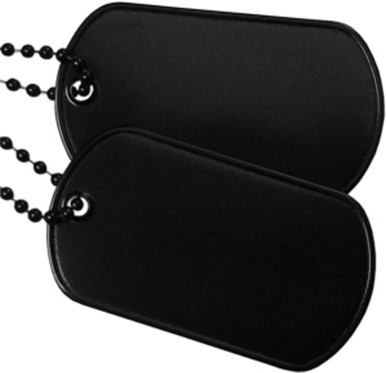 GI Dog Tags - 2PC Black Military Identification Tags | Durable ...