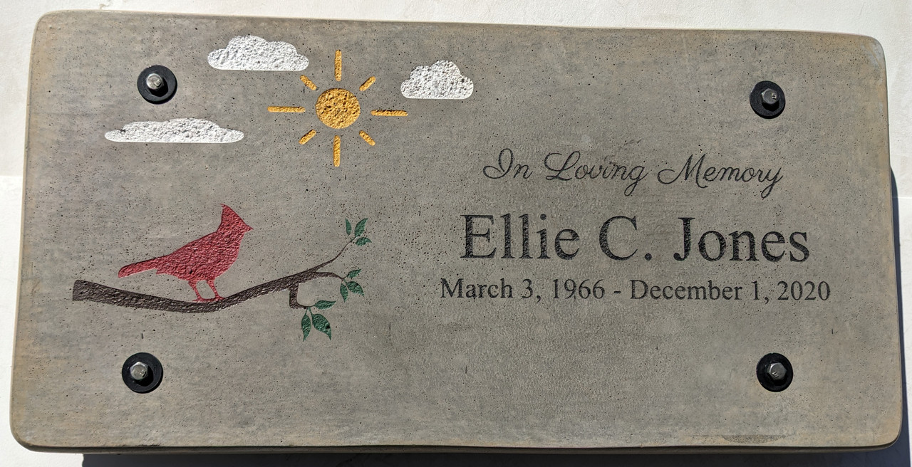 Custom Engraved Memorial Bench Measures 23.75" L x 11.75" W x 16.5" H ...