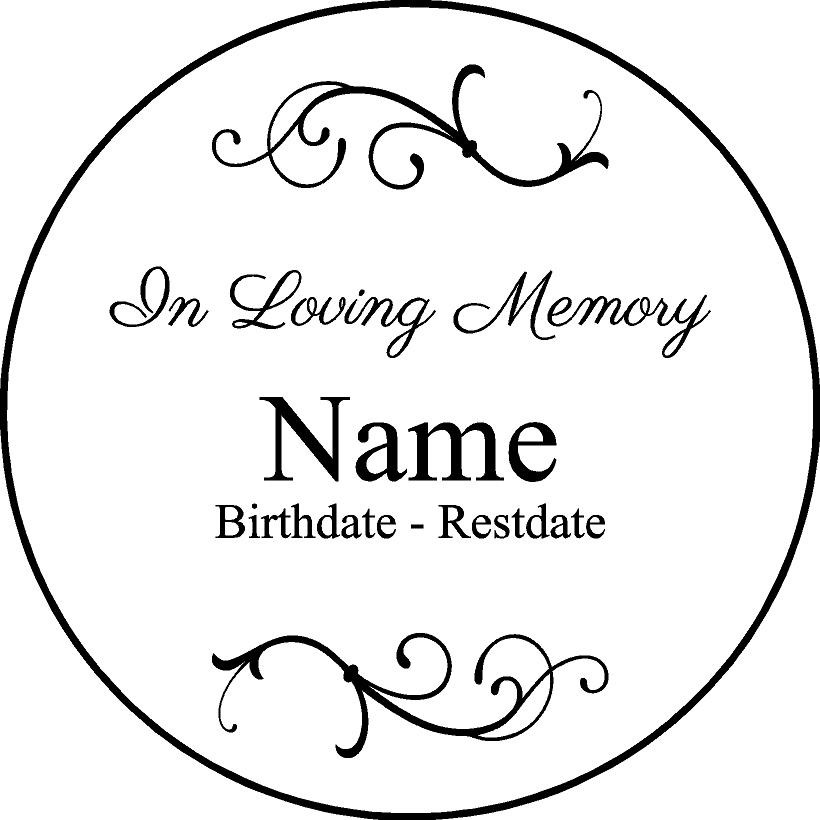 Personalized Engraved Memorial Garden Stone 11” In Loving Memory Scroll ...