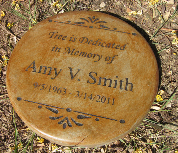 Personalized Engraved Memorial Garden Stone 11' Diameter 'Tree is ...
