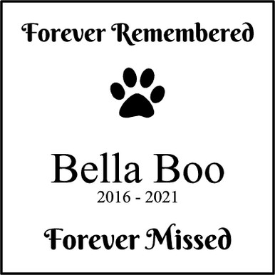 Memories Step Stone 11.5"x11.5" Bella Boo - Memories to Stone