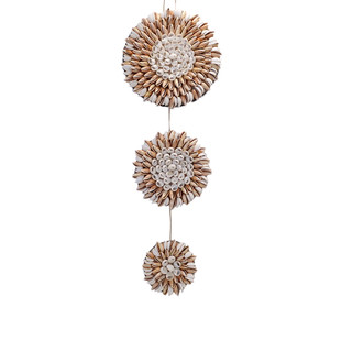 Coastal Boho Sea Shell Shabby Flower Wall Hanging Wall Art Hand Made ...