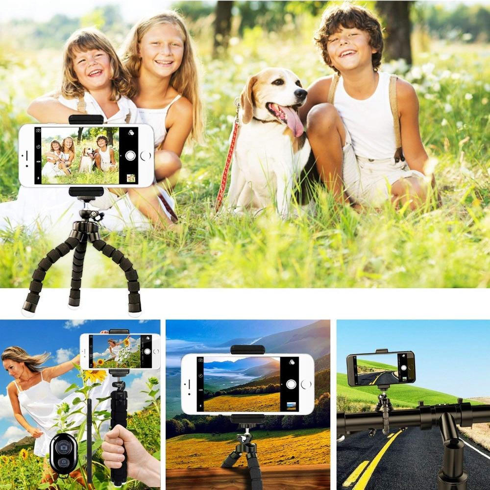 Flexible Tripod with Bluetooth Remote Control