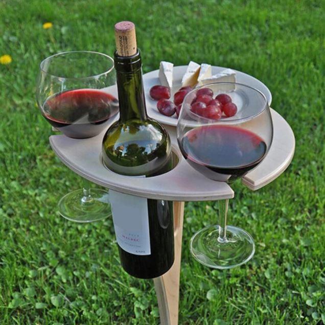 Folding Outdoor Wine Table