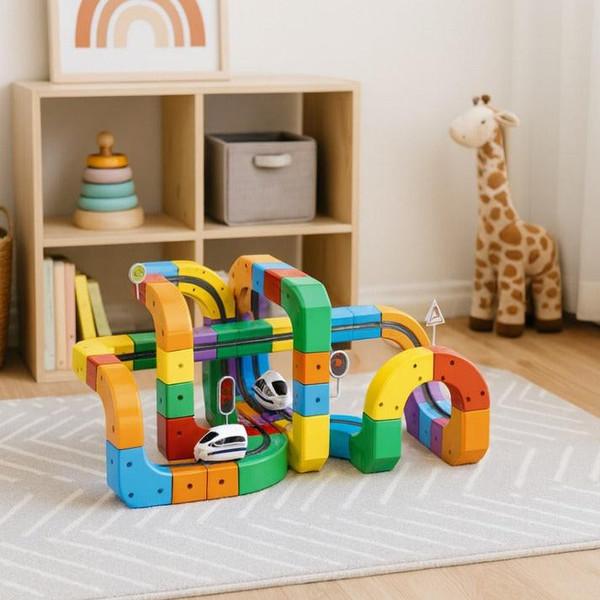 Magnetic Train Track Set – Rail Car Toy