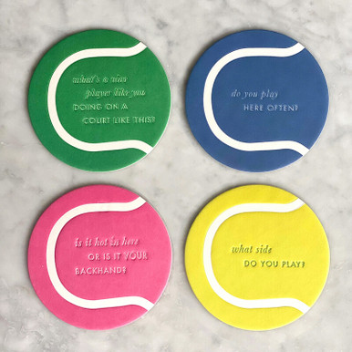 courtgirl Doubles Partner Pick-up Line Coasters (4x)