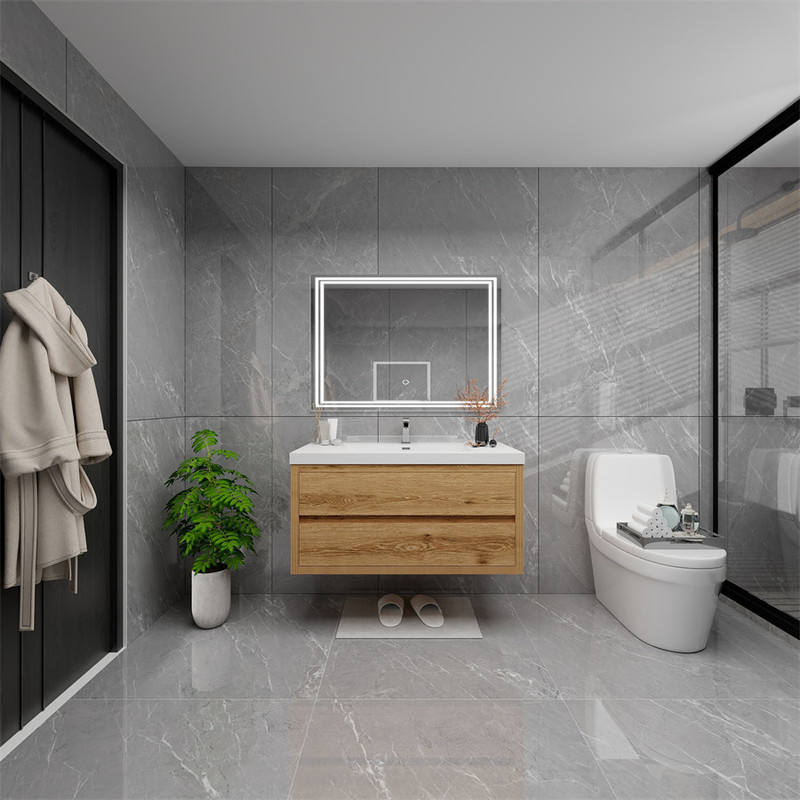 Louis 42" Floating Modern Bathroom Vanity - LOS ANGELES VANITIES
