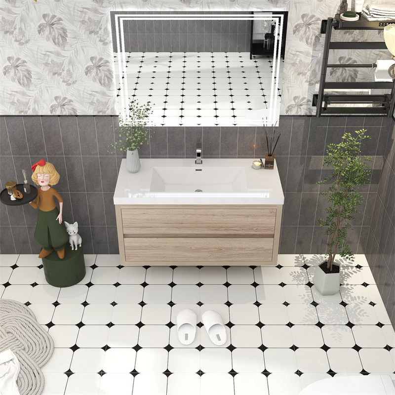 Louis 42" Floating Modern Bathroom Vanity - LOS ANGELES VANITIES