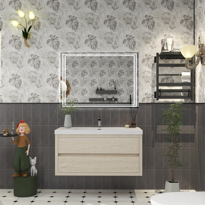 Louis 42" Floating Modern Bathroom Vanity - LOS ANGELES VANITIES