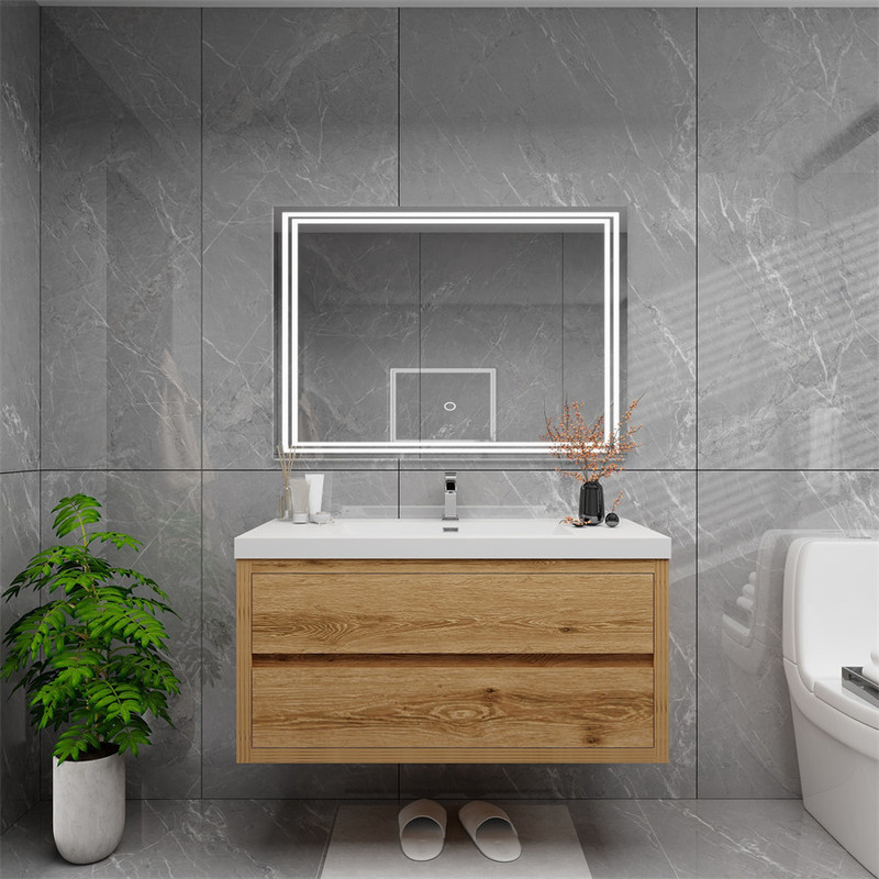 Louis 42" Floating Modern Bathroom Vanity - LOS ANGELES VANITIES